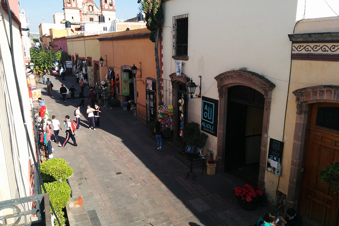 Balcony Street view of Centro Historico, Querétaro - Meet Mexico